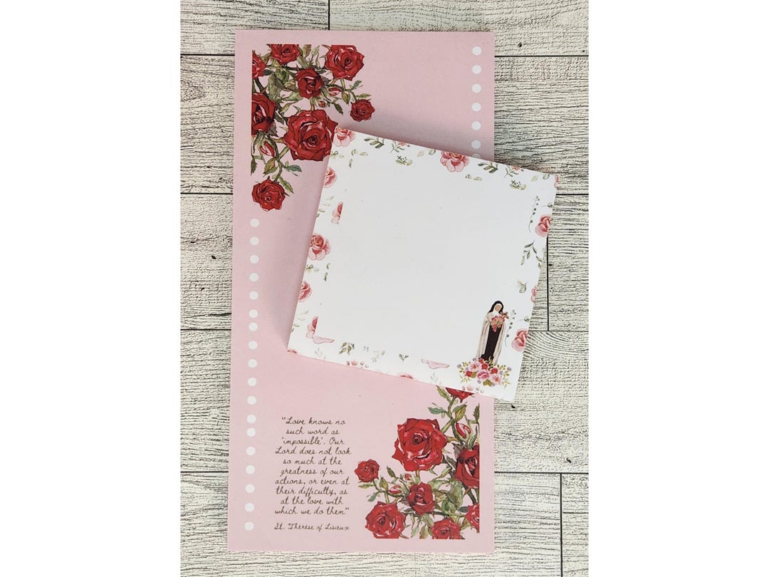 Saint Thérèse of Lisieux Notepads,catholic Design Notepad,catholic Mom ...