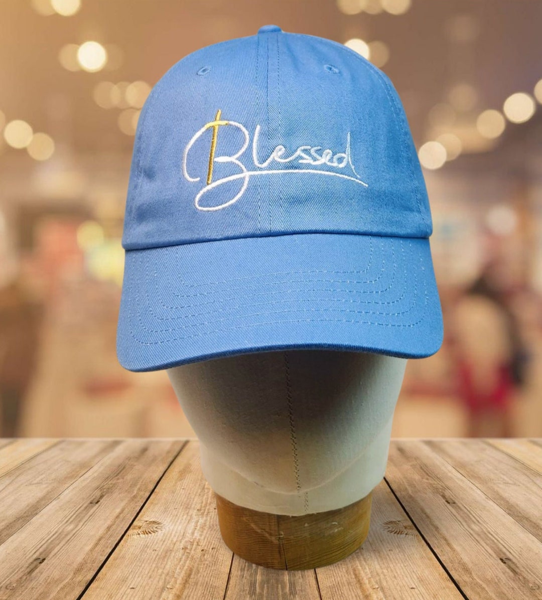 Embroidered blessed Catholic Hat, Christian Hat, Faith Based Apparel ...