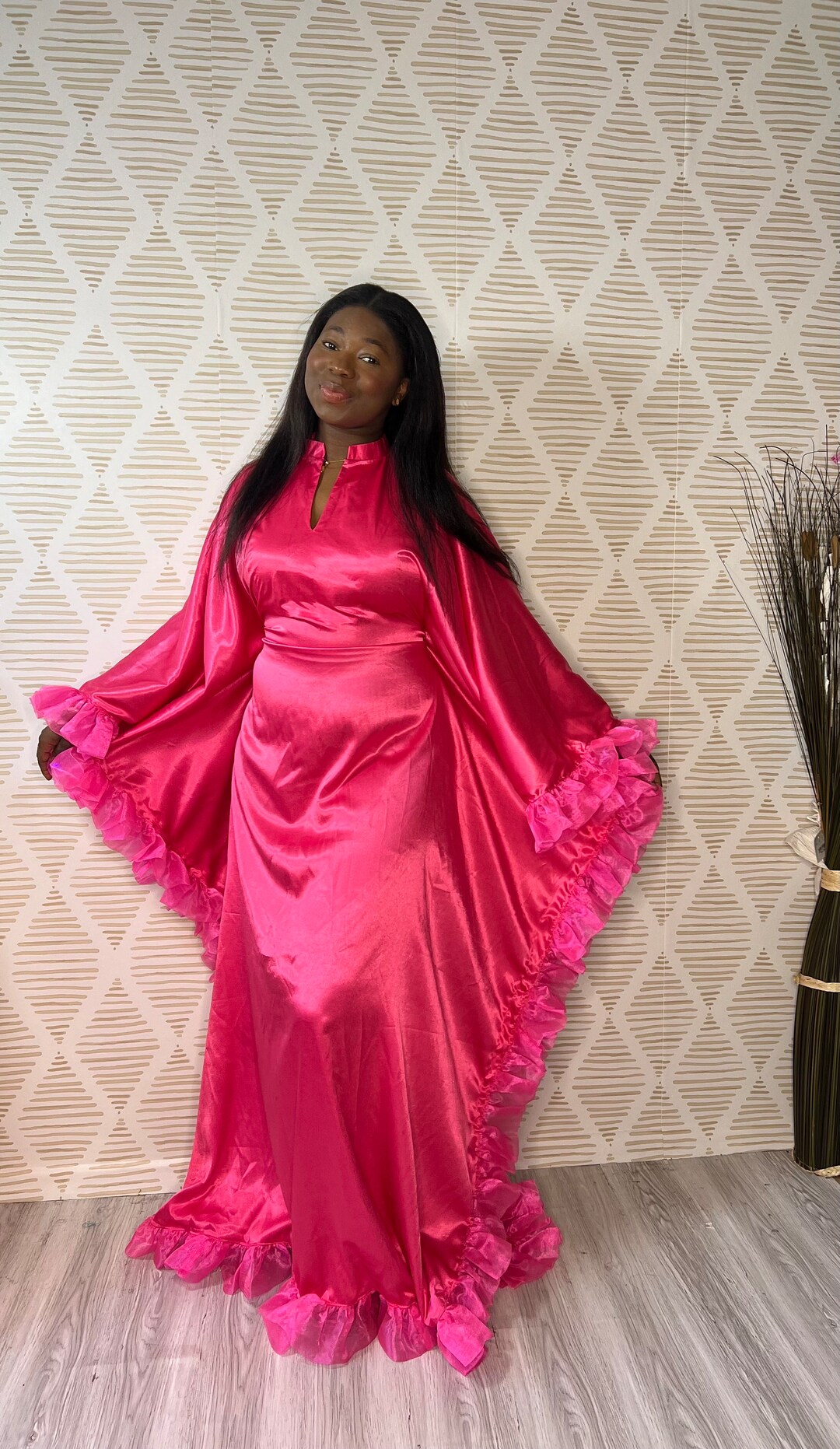 Bubu Dress / Rich Auntie Dress / African Boubou Pink/ Elegant and ...