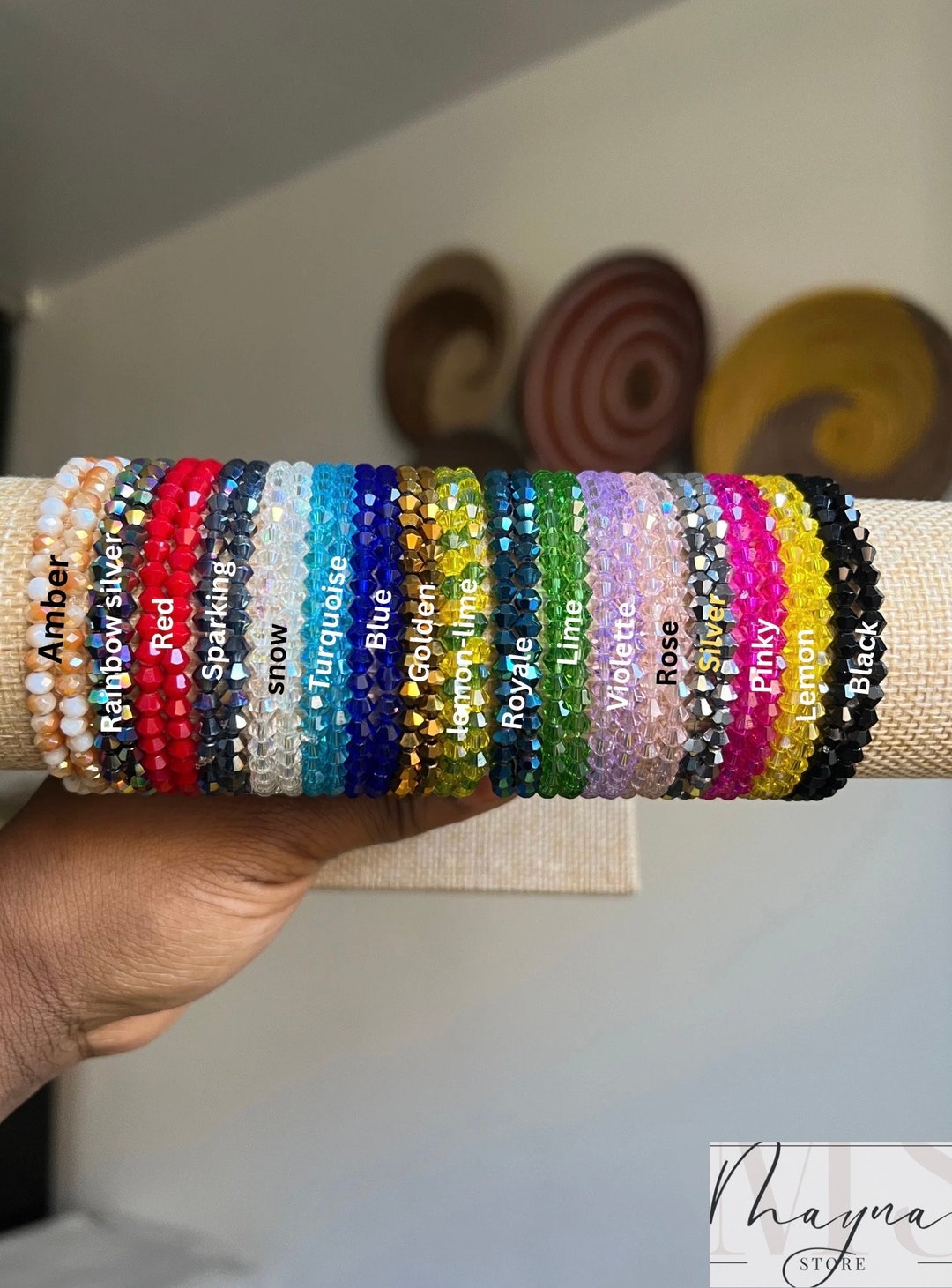 Pack of 6 Bracelets - 3 Sets of 2 - 3 Colors Choices - Stretchy ...