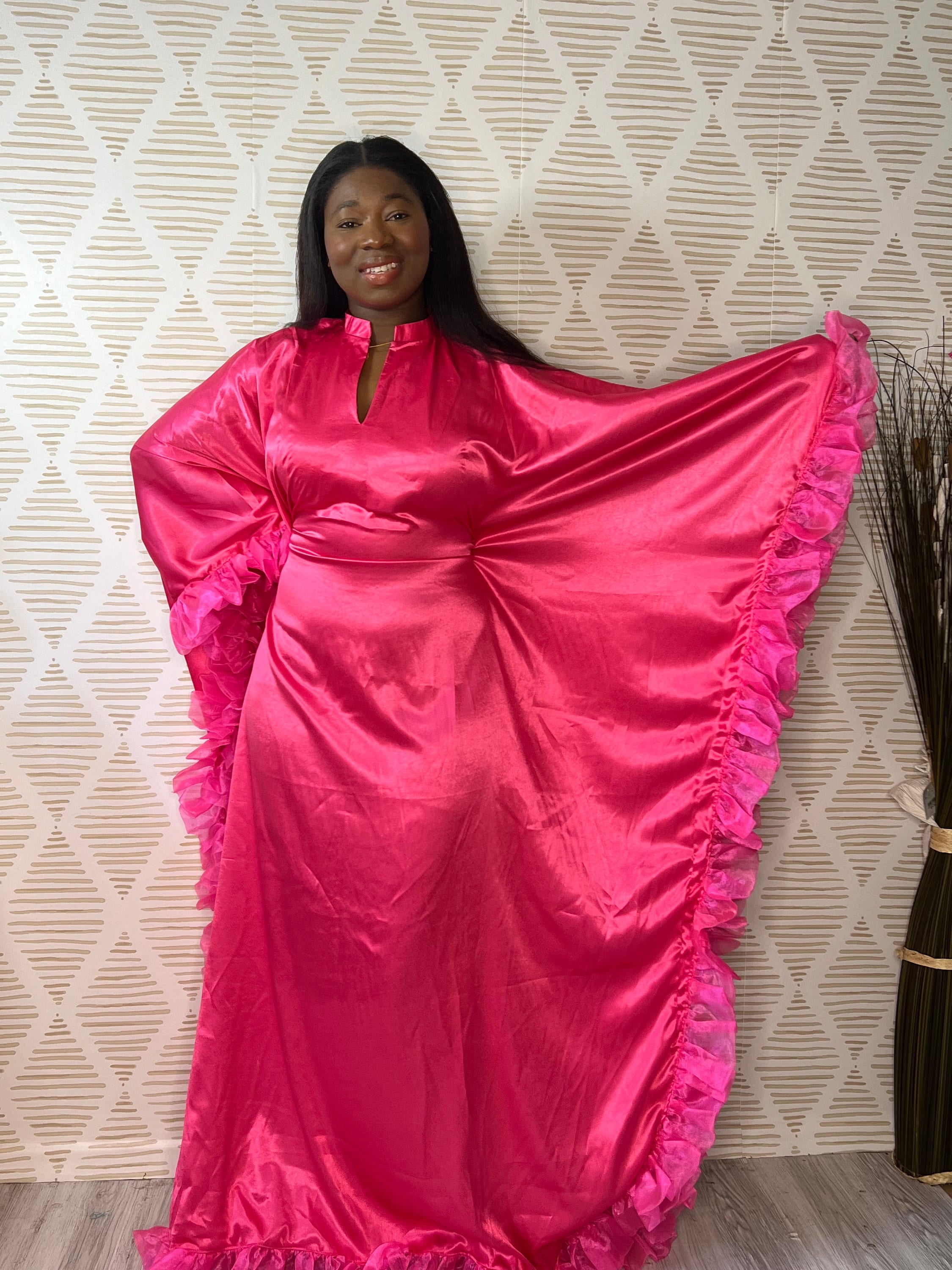 Bubu Dress / Rich Auntie Dress / African Boubou Pink/ Elegant and ...
