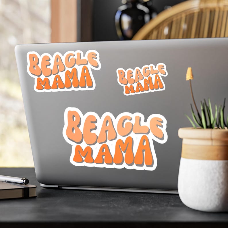 Beagle Stickers, Beagle Gifts, Custom Dog Sticker, Dog Mom Sticker ...