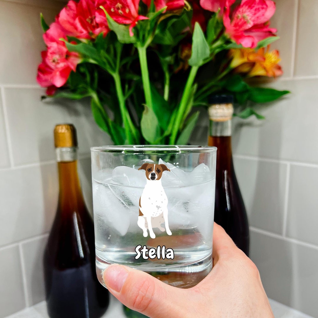 Jack Russell Terrier Whiskey Glass, Custom Pet Whiskey Glass, Jack ...