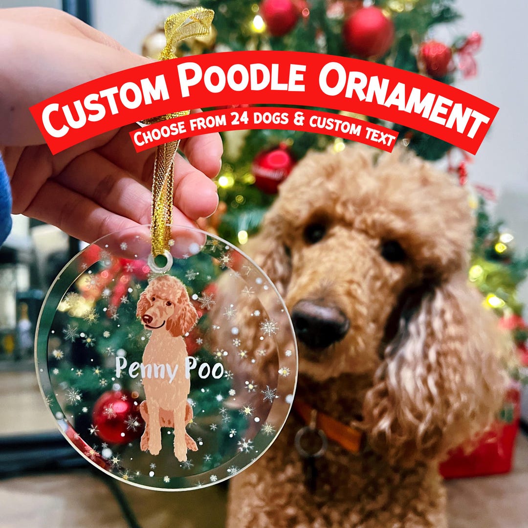 Personalized Standard Poodle Ornament, Custom Dog Ornament, Dog Mom ...