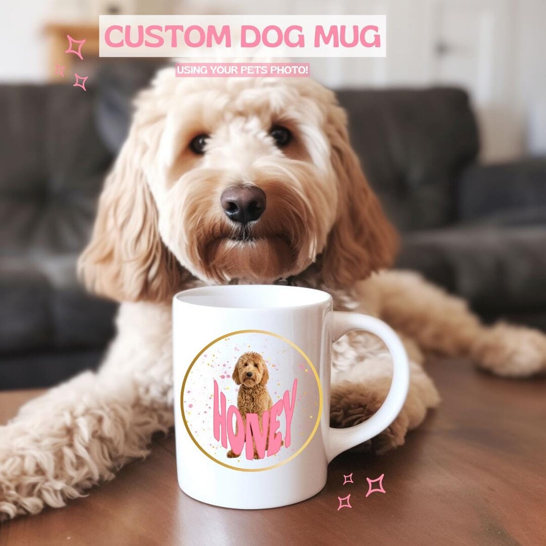Custom Dog Mug Using Name & Photo, Personalized Dog Coffee Mug, Ice ...