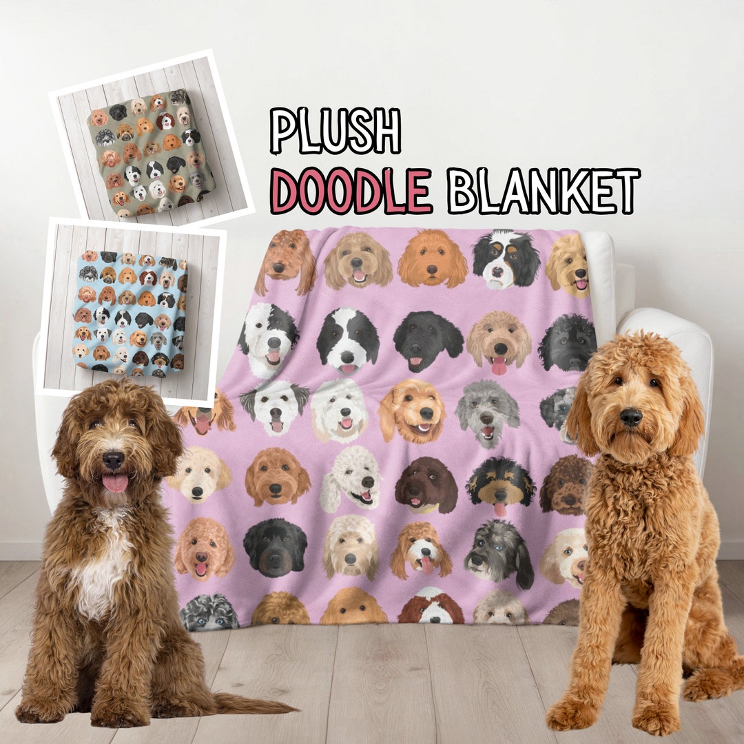 Plush Goldendoodle Blanket, Custom Pet Blanket, Baby Blanket for Dog ...