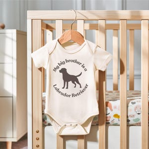Labrador Baby Bodysuit for Dog Loving Families, Black Yellow Chocolate ...