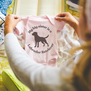 Labrador Baby Bodysuit for Dog Loving Families, Black Yellow Chocolate ...