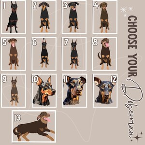Personalized Doberman Ornament Using Name & Photo, Custom Dog Ornament, Custom Pet Portrait ...