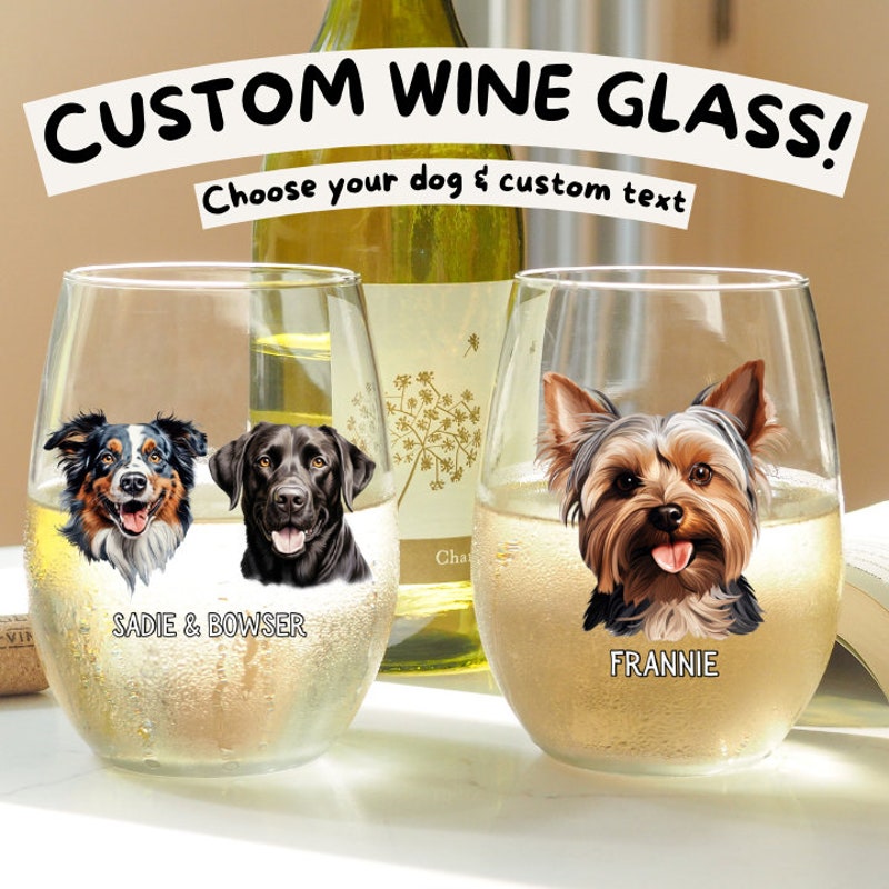 Dog Wine Glasses - Etsy