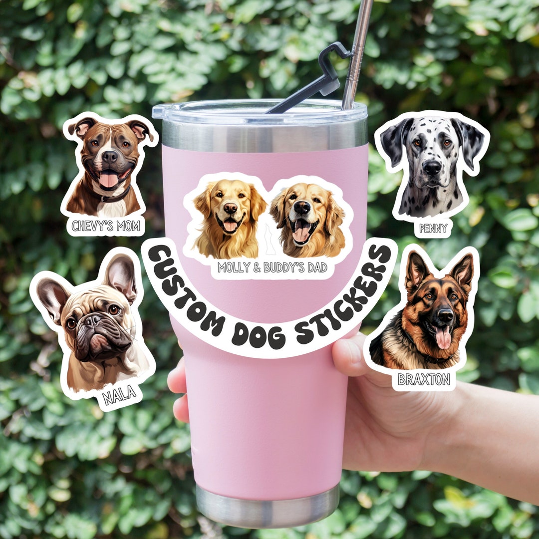 Personalized Dog Stickers, Custom Pet Decal, German Shepard Sticker ...