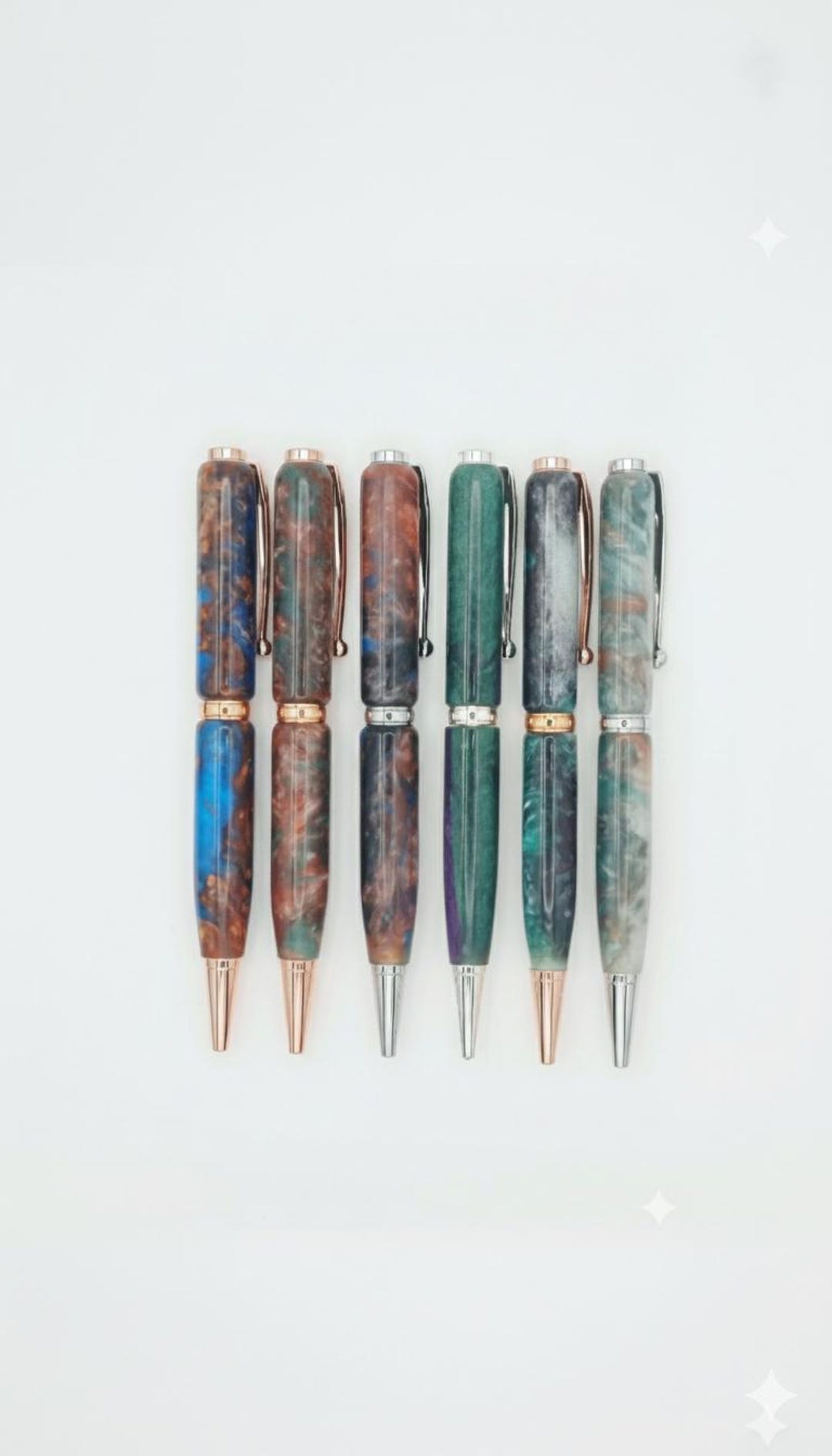 Unique and Stylish Hand-turned Multi-colored Acrylic Ballpoint Pens. - Etsy