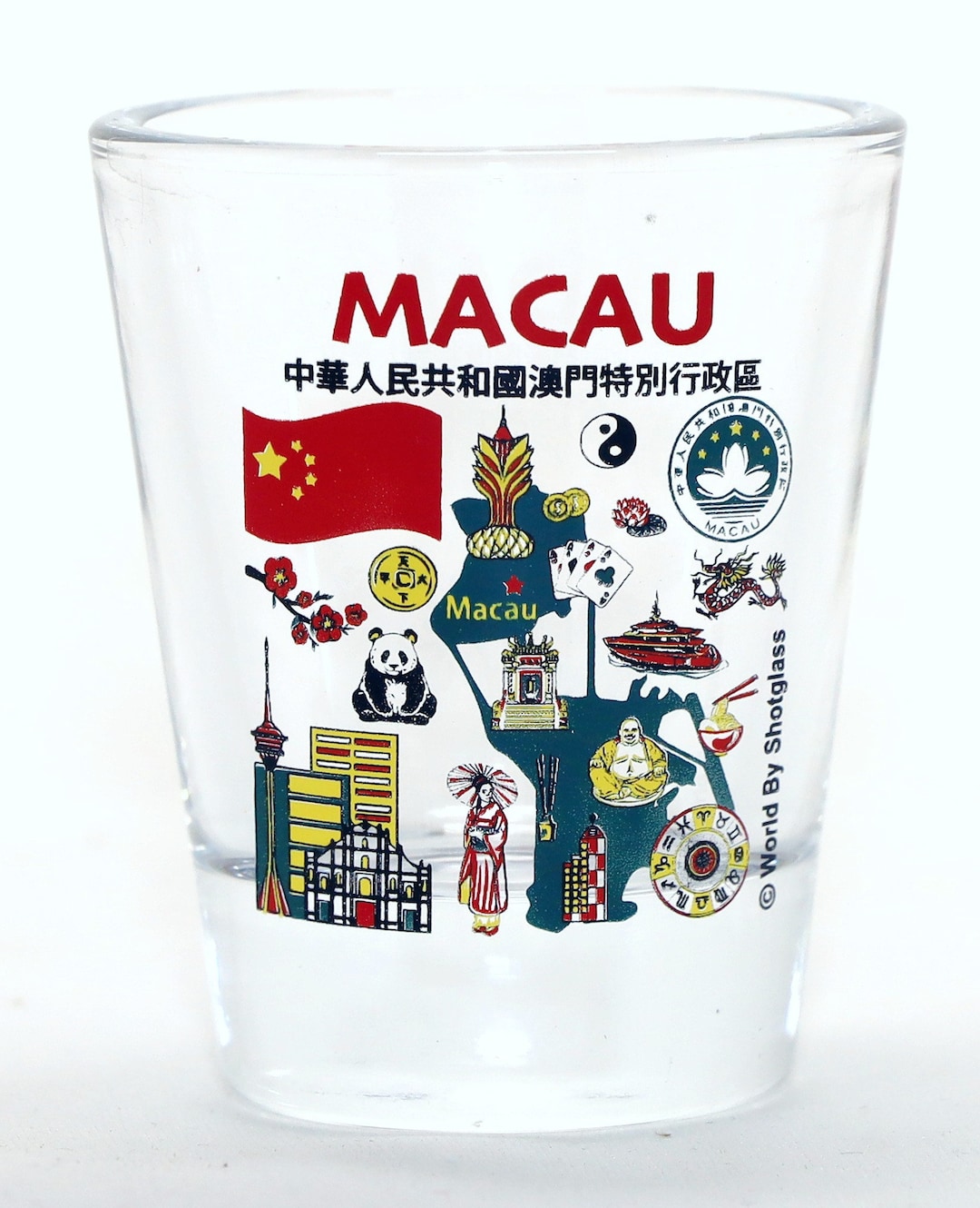 Macau China Landmarks and Icons Collage Shot Glass - Etsy