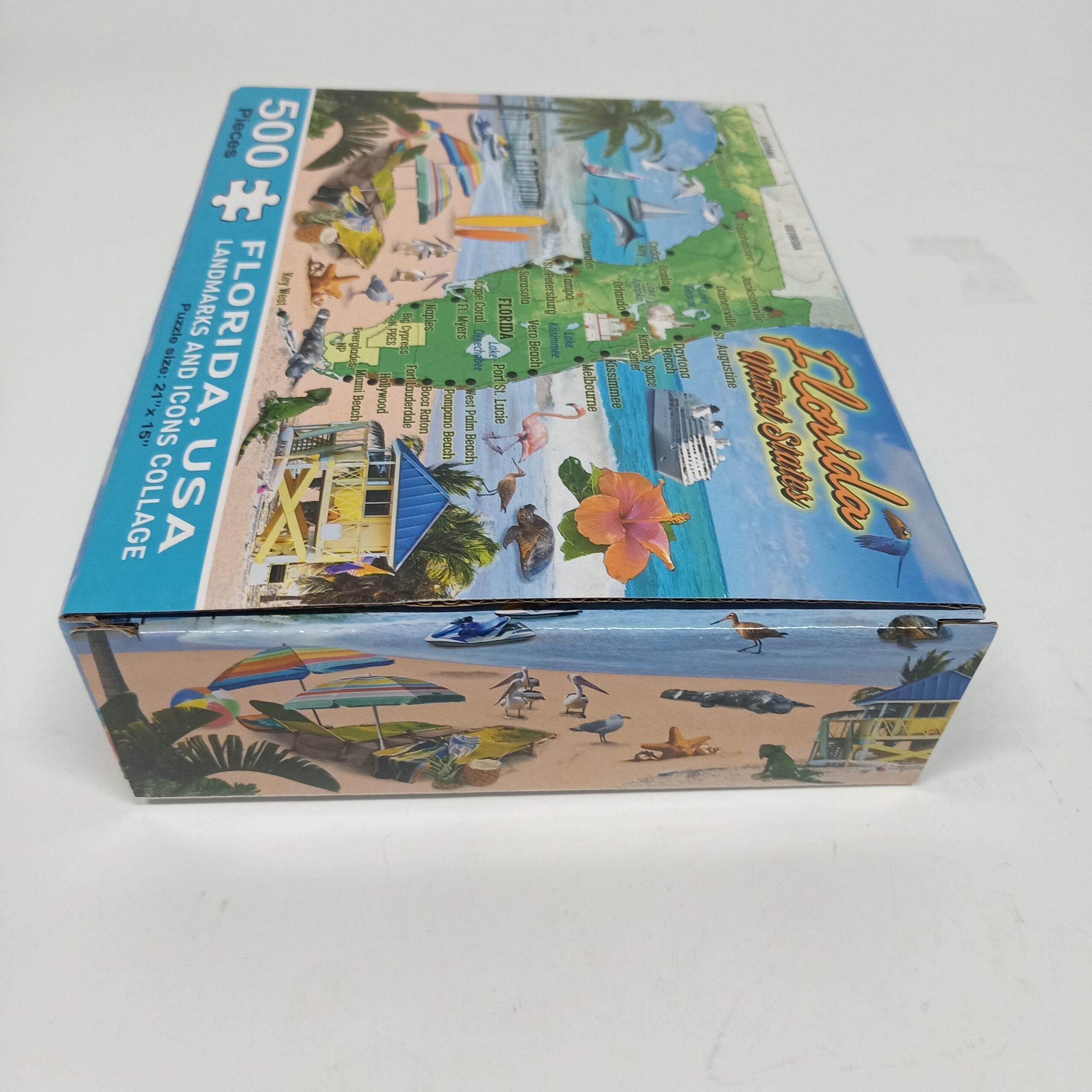 Florida Map Giant Game Puzzle 500 Pcs - Etsy