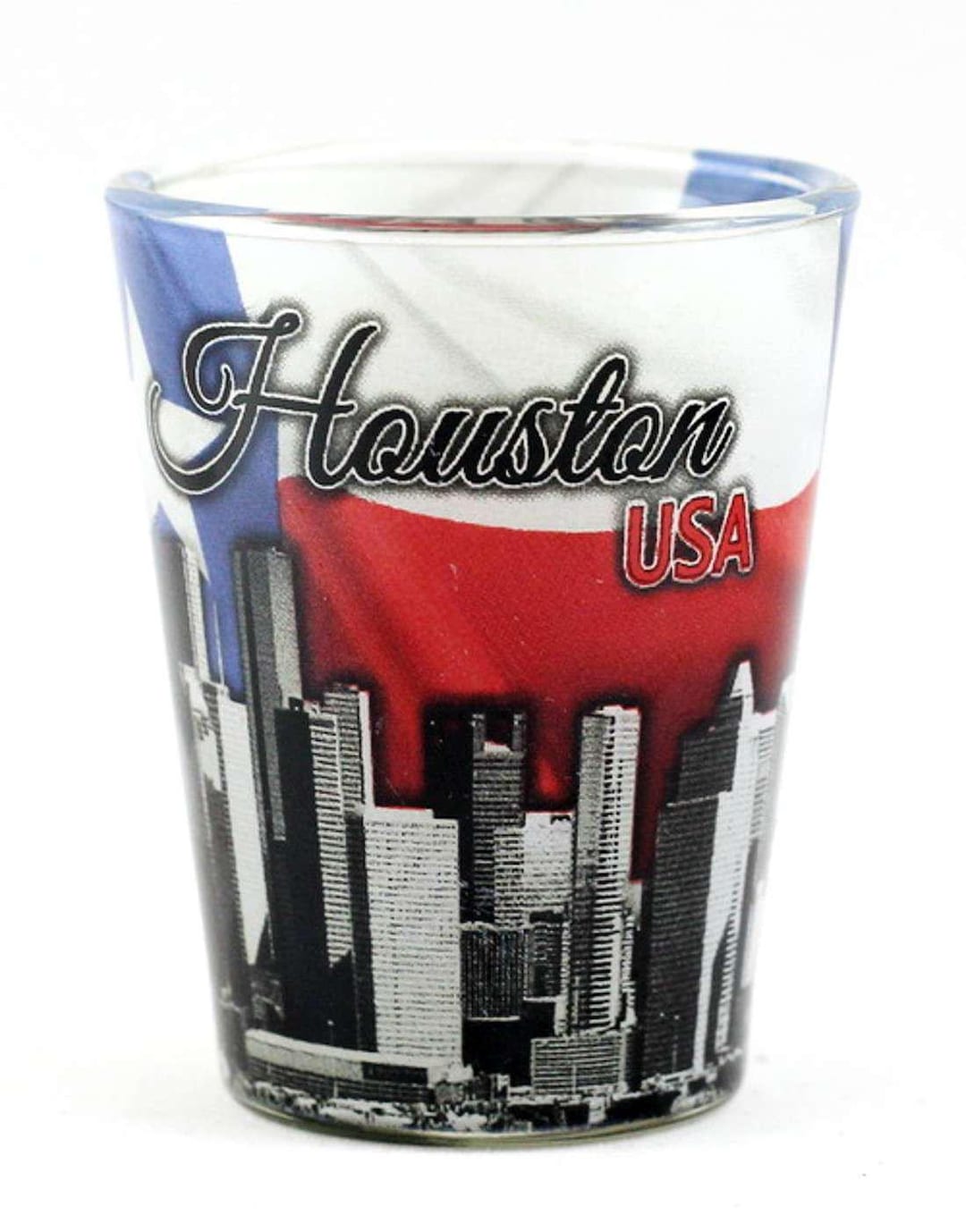 Houston Texas Flag and Skyline Collage Shot Glass - Etsy