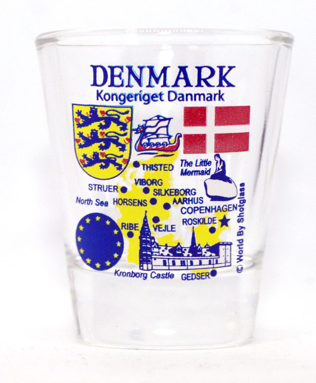 Denmark EU Series Landmarks and Icons Collage Shot Glass - Etsy