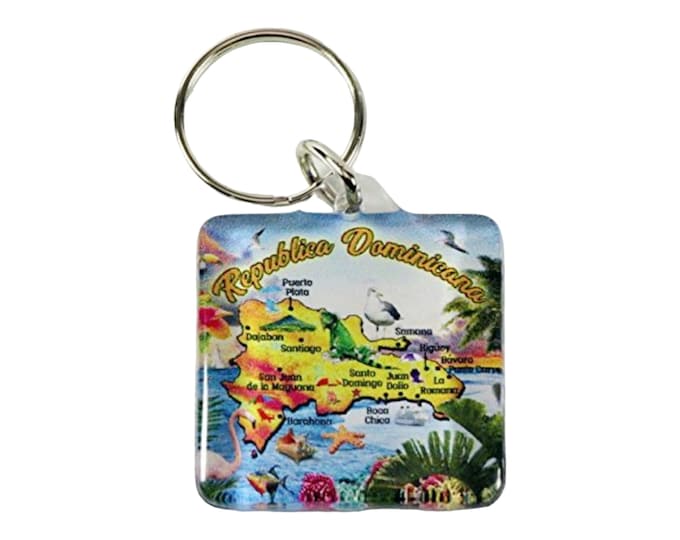 Dominican Republic Keychain - Dominican Republic Map - República ...