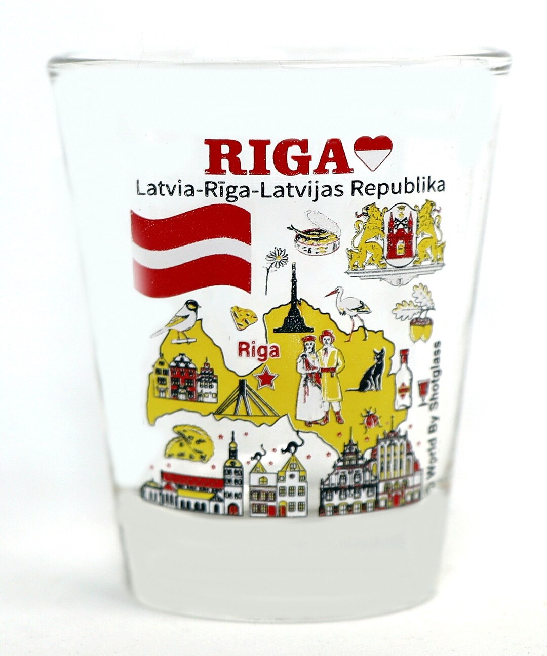 Riga Latvia Landmarks and Icons Collage Shot Glass - Etsy