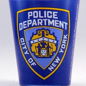 NYPD New York City Police Department Blue Shot Glass - Etsy