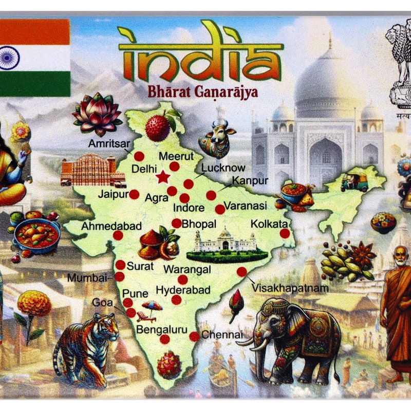 India Magnets - Etsy