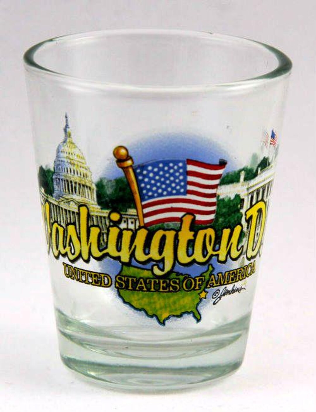Washington DC State Elements Shot Glass - Etsy