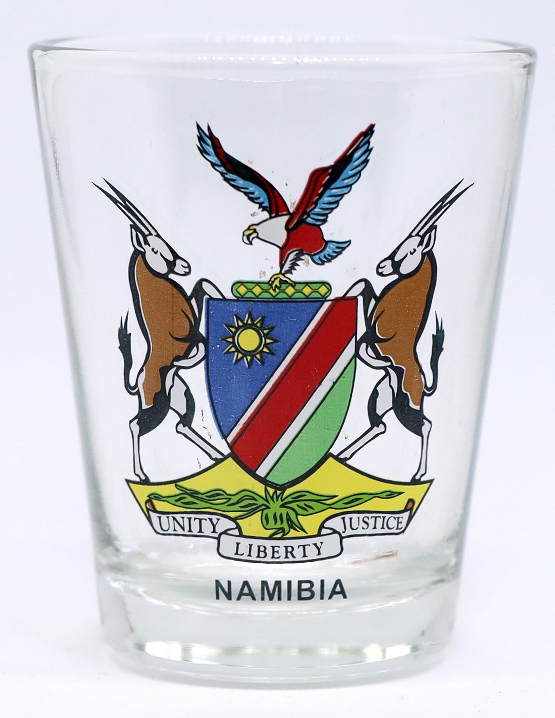 Namibia Coat of Arms Shot Glass - Etsy