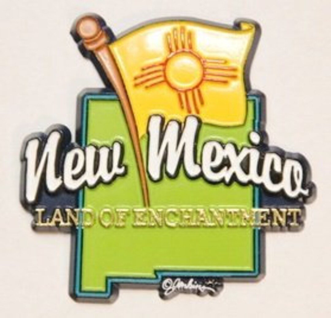 New Mexico State Map-flag Fridge Collectible Souvenir Magnet - Etsy