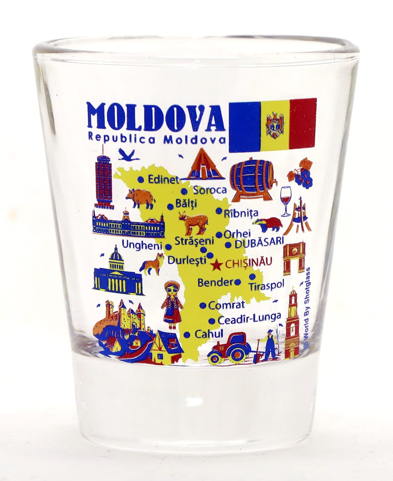 Moldova Landmarks and Icons Collage Shot Glass - Etsy