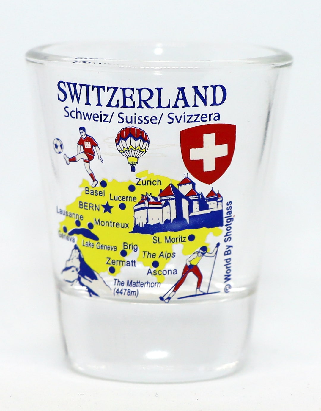 Switzerland Landmarks and Icons Collage Shot Glass - Etsy