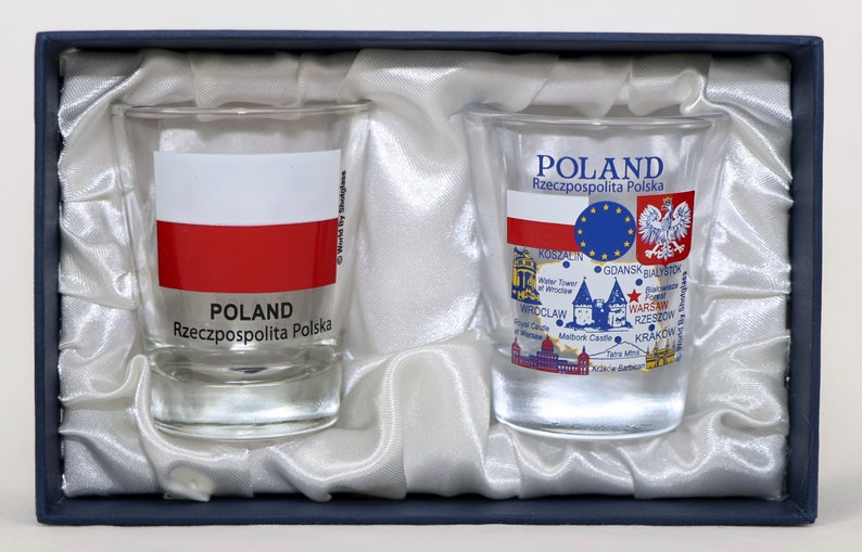 Poland Souvenir Boxed Shot Glass Set (set of 2) - Etsy