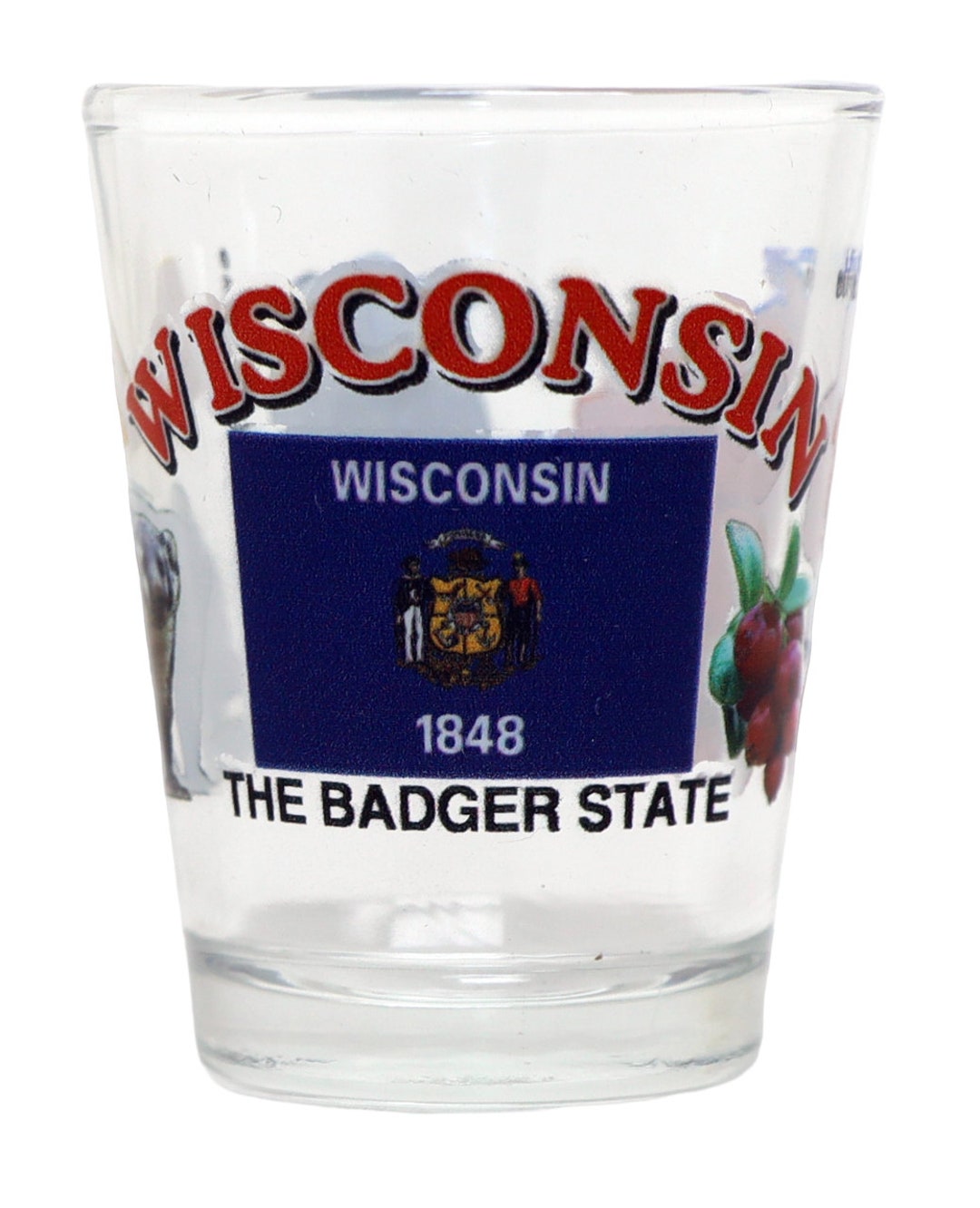 Wisconsin the Badger State All-american Collection Shot Glass - Etsy