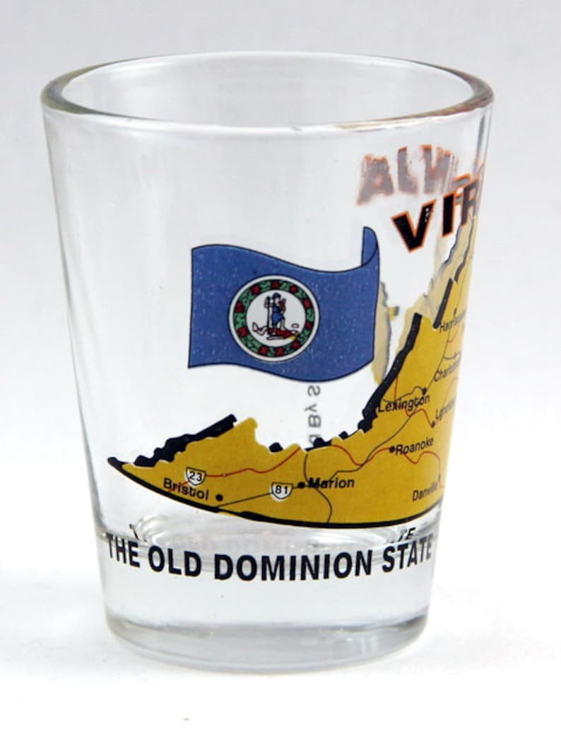 Virginia the Old Dominion State All-american Collection Shot Glass - Etsy