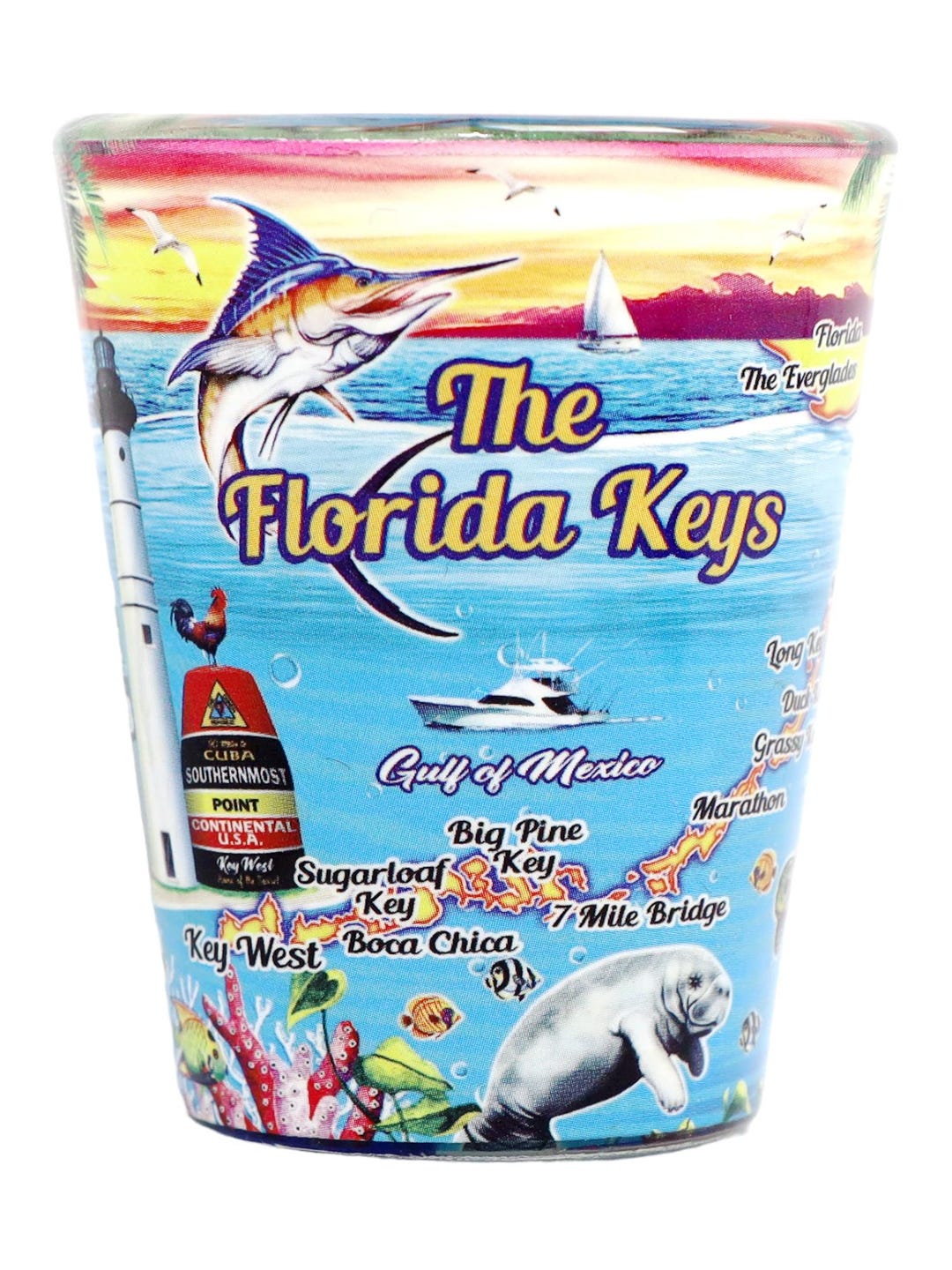 Florida Keys Scene in and Out Shot Glass - Etsy