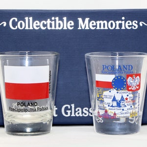 Poland Souvenir Boxed Shot Glass Set (set of 2) - Etsy