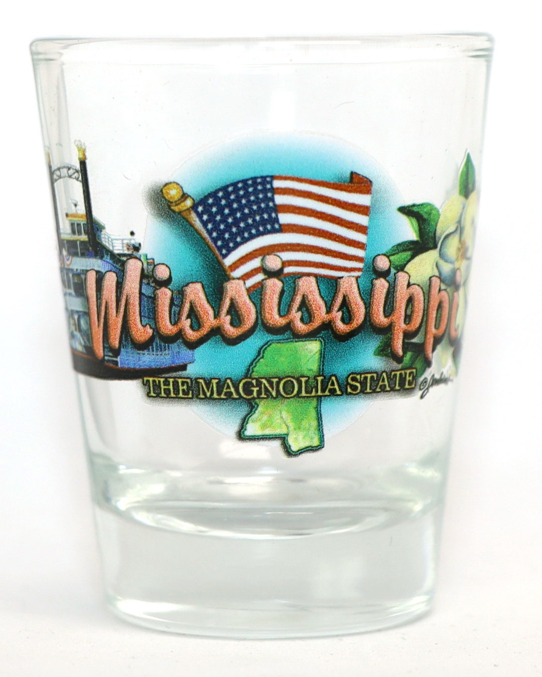 Mississippi Magnolia State Usa Flag Shot Glass - Etsy