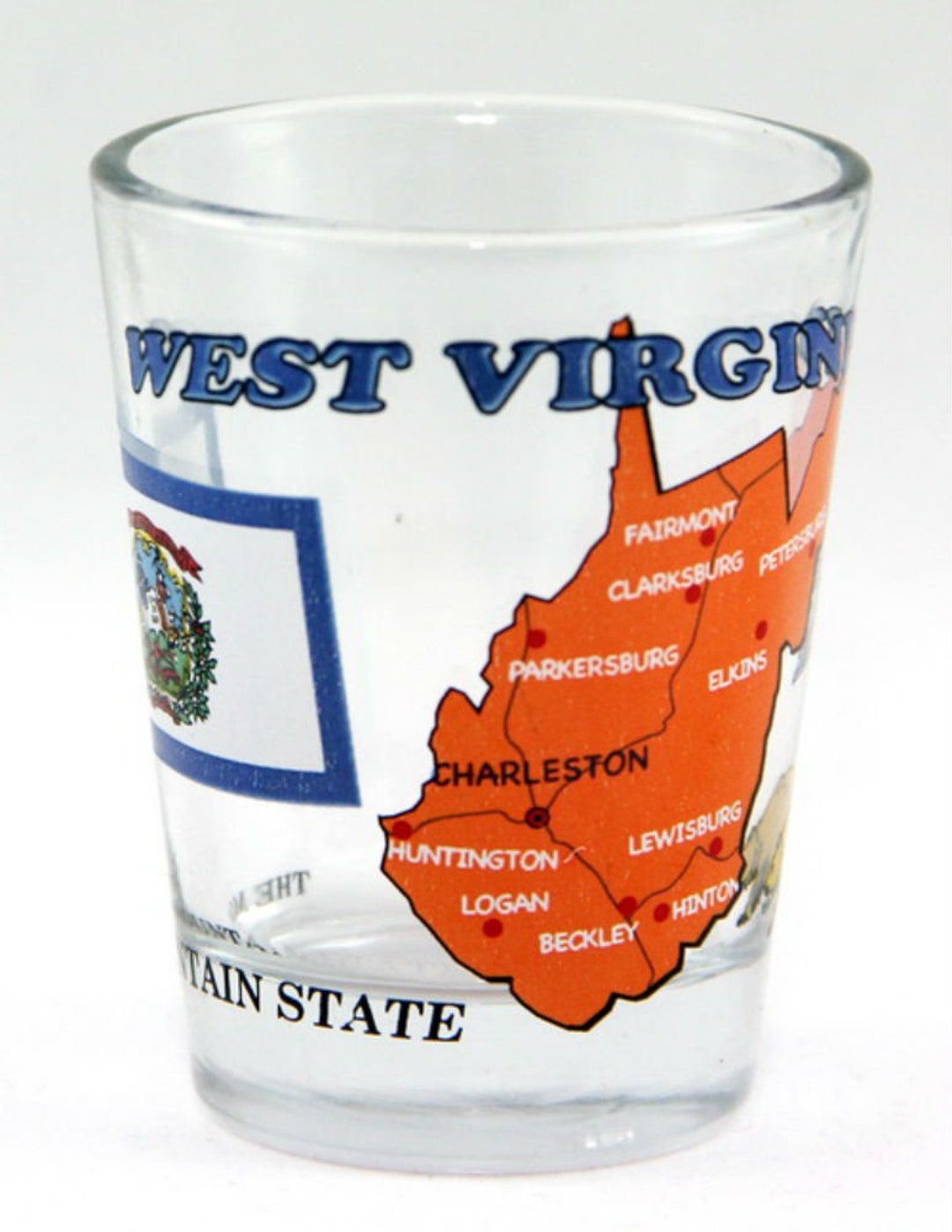 West Virginia the Mountain State All-american Collection Shot Glass - Etsy