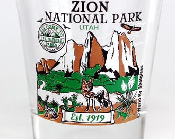 Zion Utah National Park Series Collection Shot Glass - Etsy