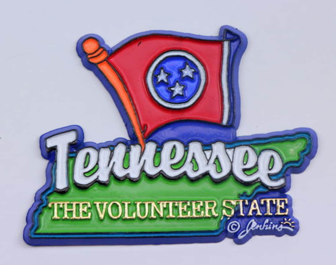 Tennessee State Map-flag Fridge Collectible Souvenir Magnet - Etsy