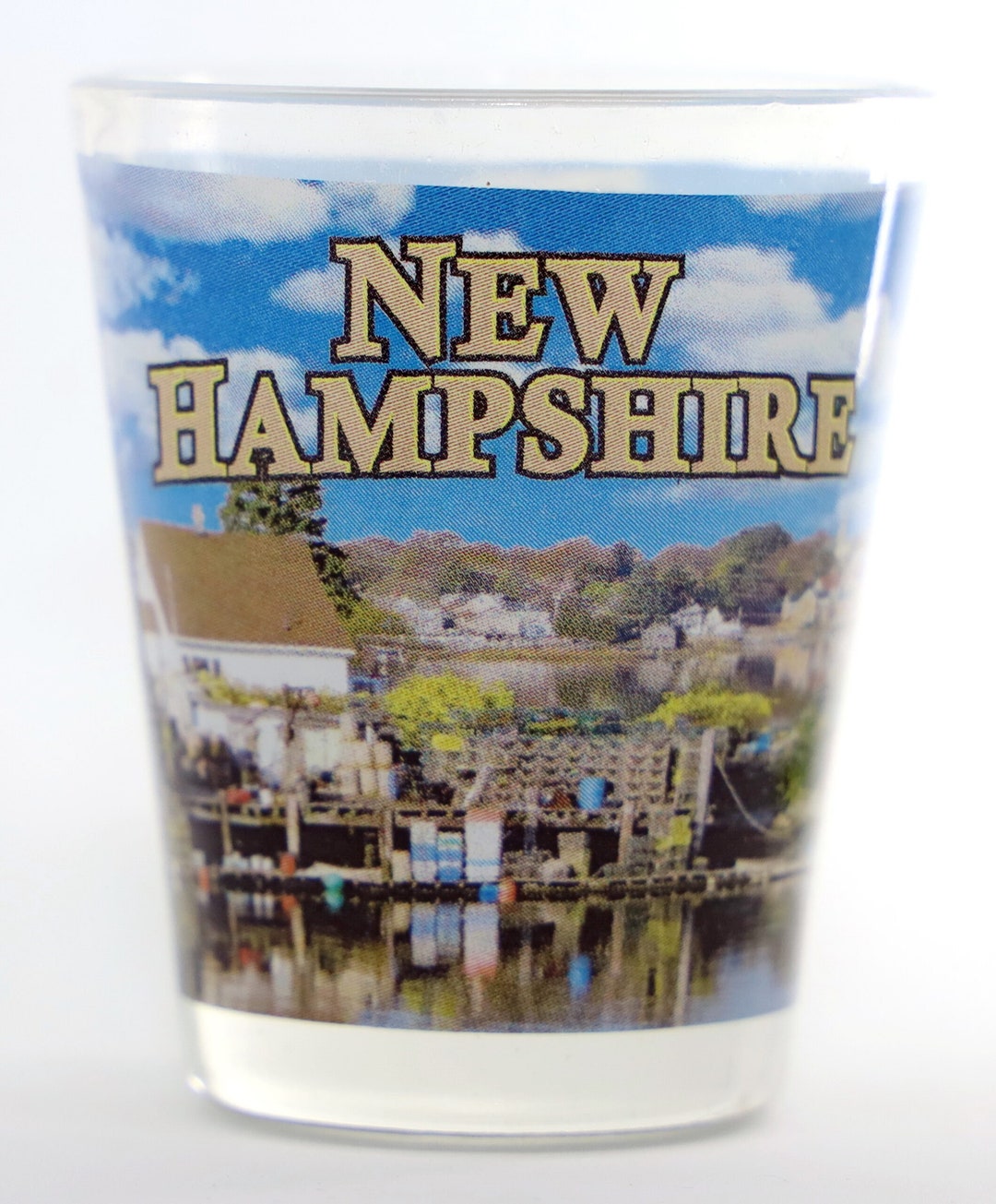 New Hampshire Day Skyline Photo Collage Shot Glass - Etsy