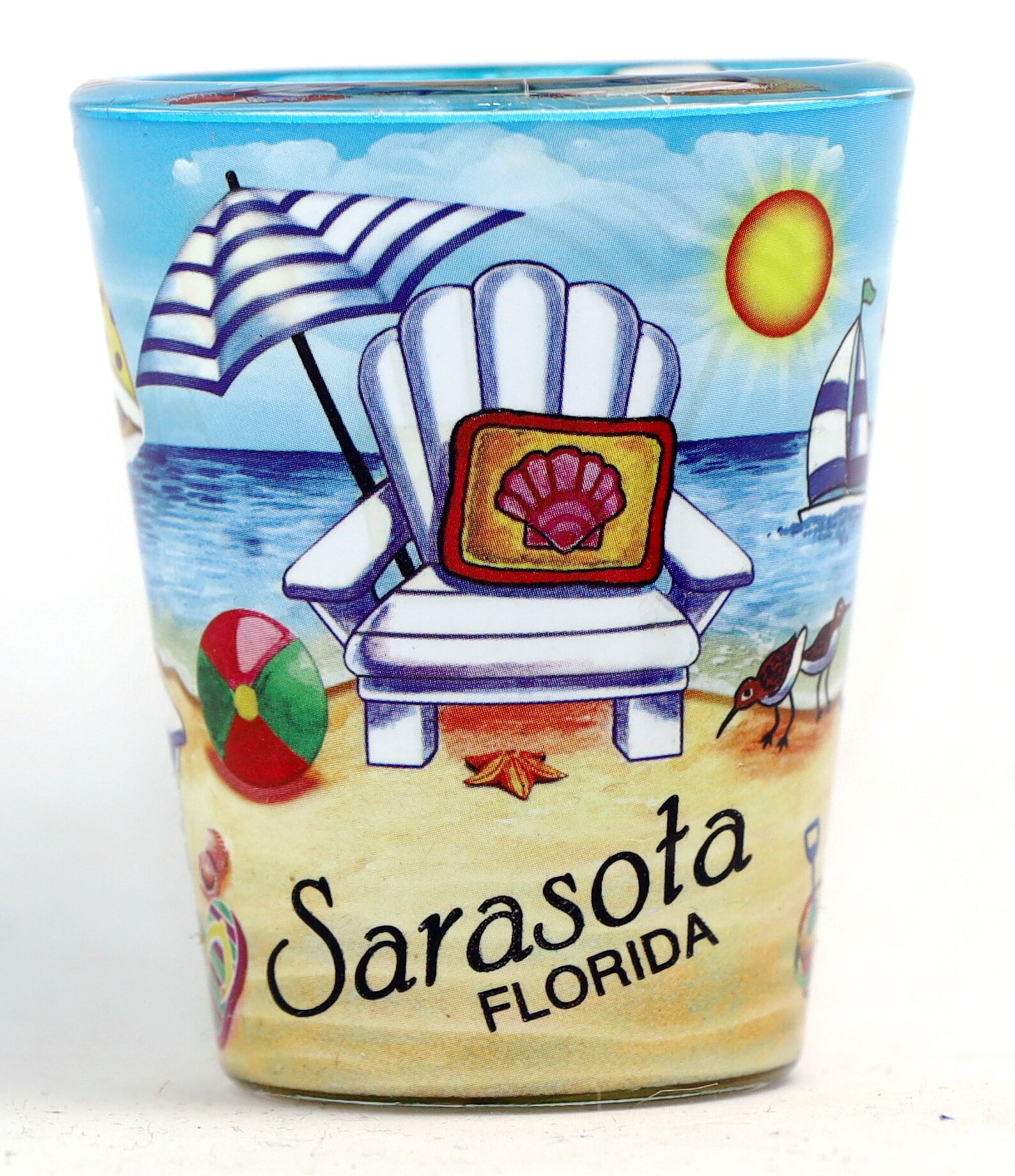 Sarasota Florida Beach Chair In-and-out Shot Glass - Etsy