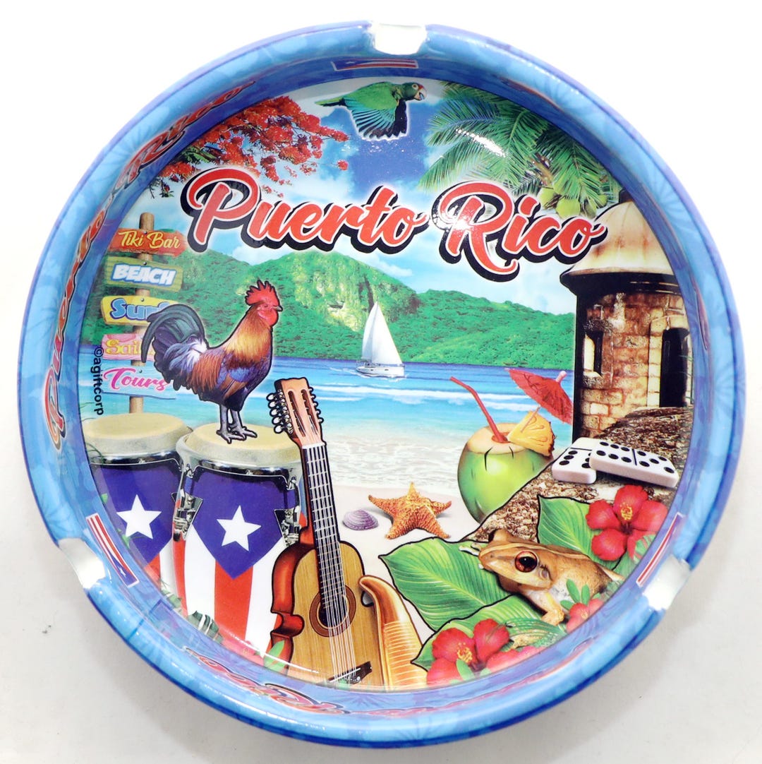 Puerto Rico Scene Full Wrap Porcelain Ashtray 5" - Etsy