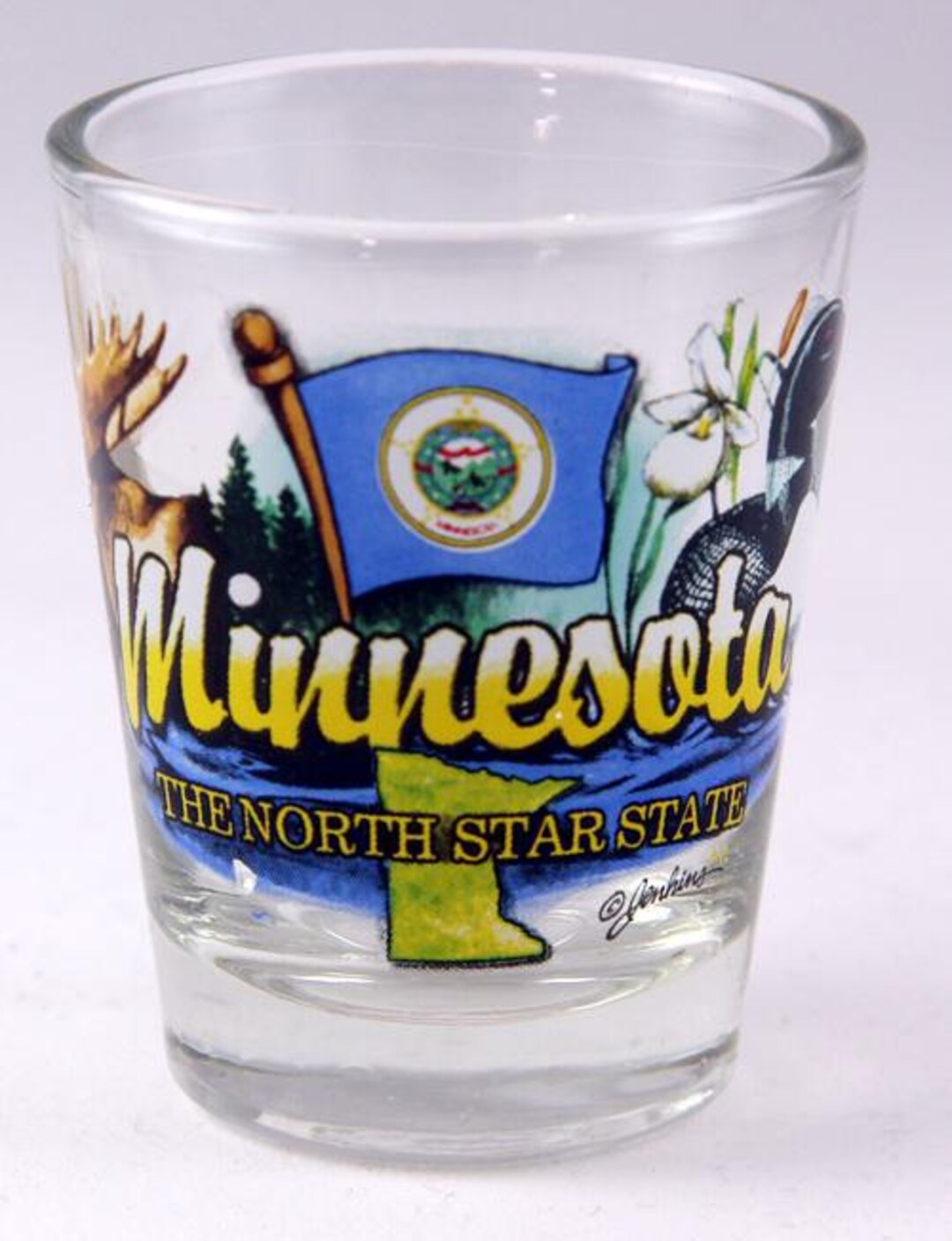 Minnesota North Star State State Elements Shot Glass - Etsy