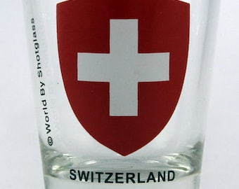 Vintage Shot Glass From Switzerland - Etsy