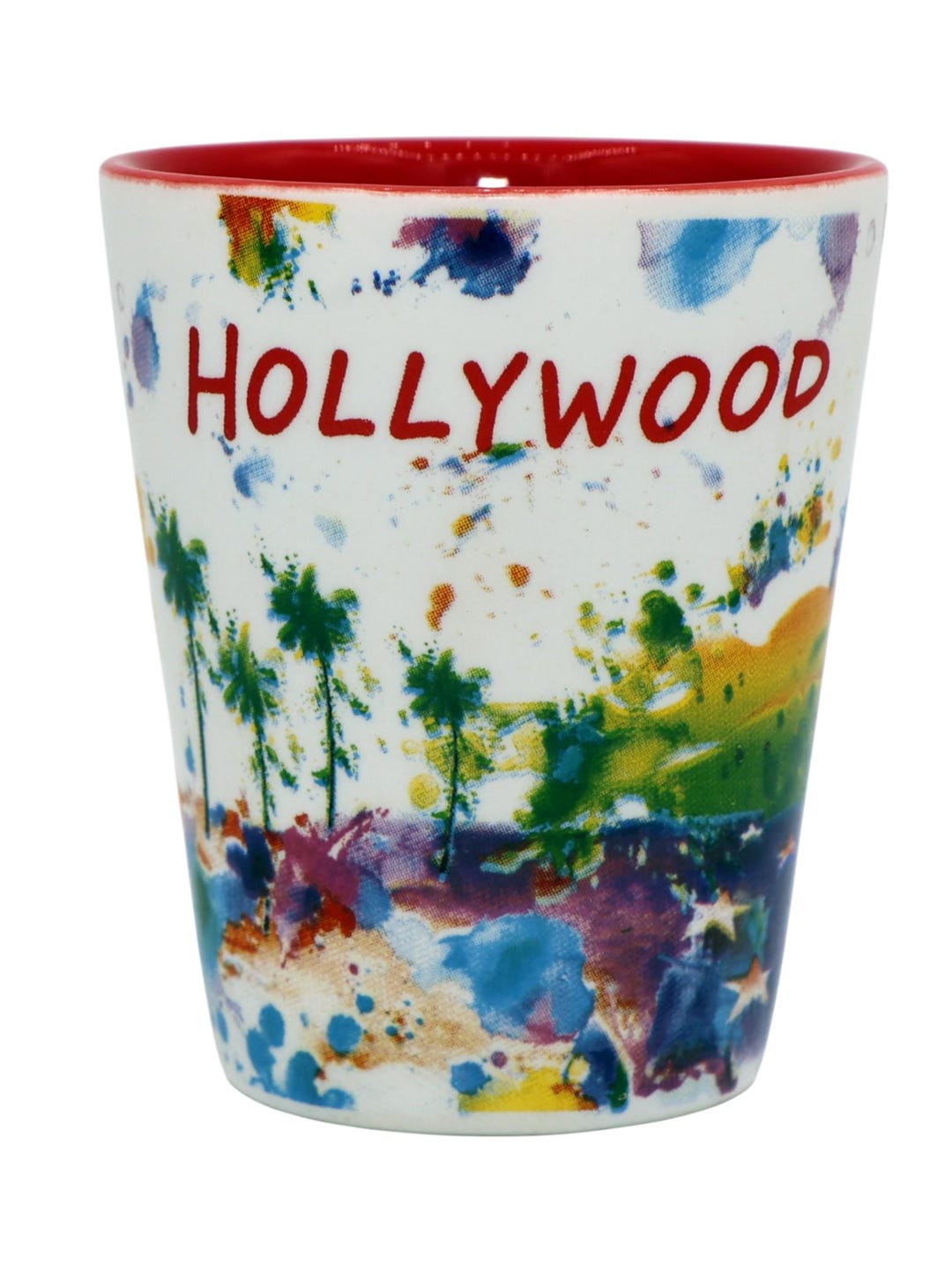 Hollywood California Ceramic Light Water Color Shot Glass - Etsy