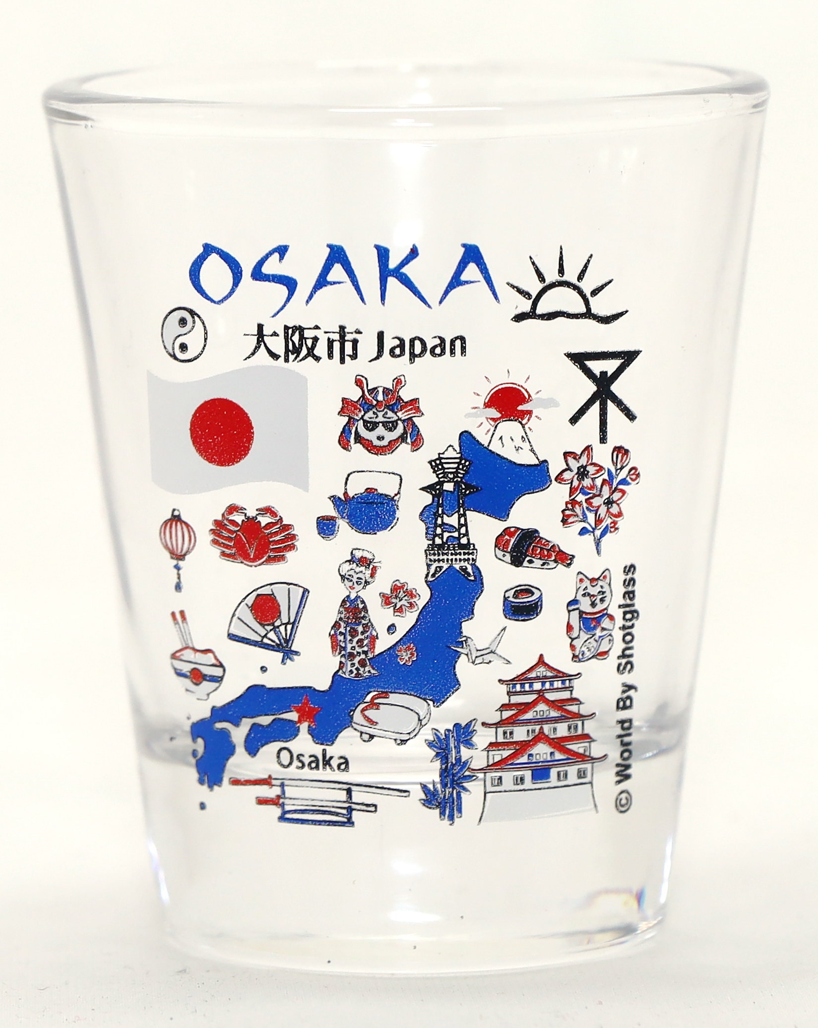 Osaka Japan Landmarks and Icons Collage Shot Glass - Etsy