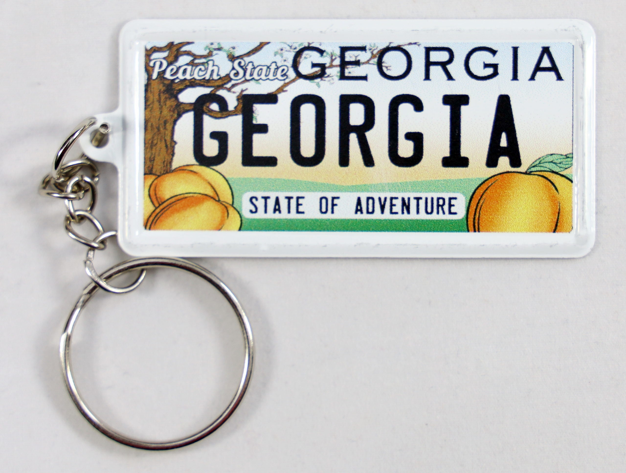 Georgia License Plate Aluminum Ultra-slim Rectangular Souvenir Keychain ...