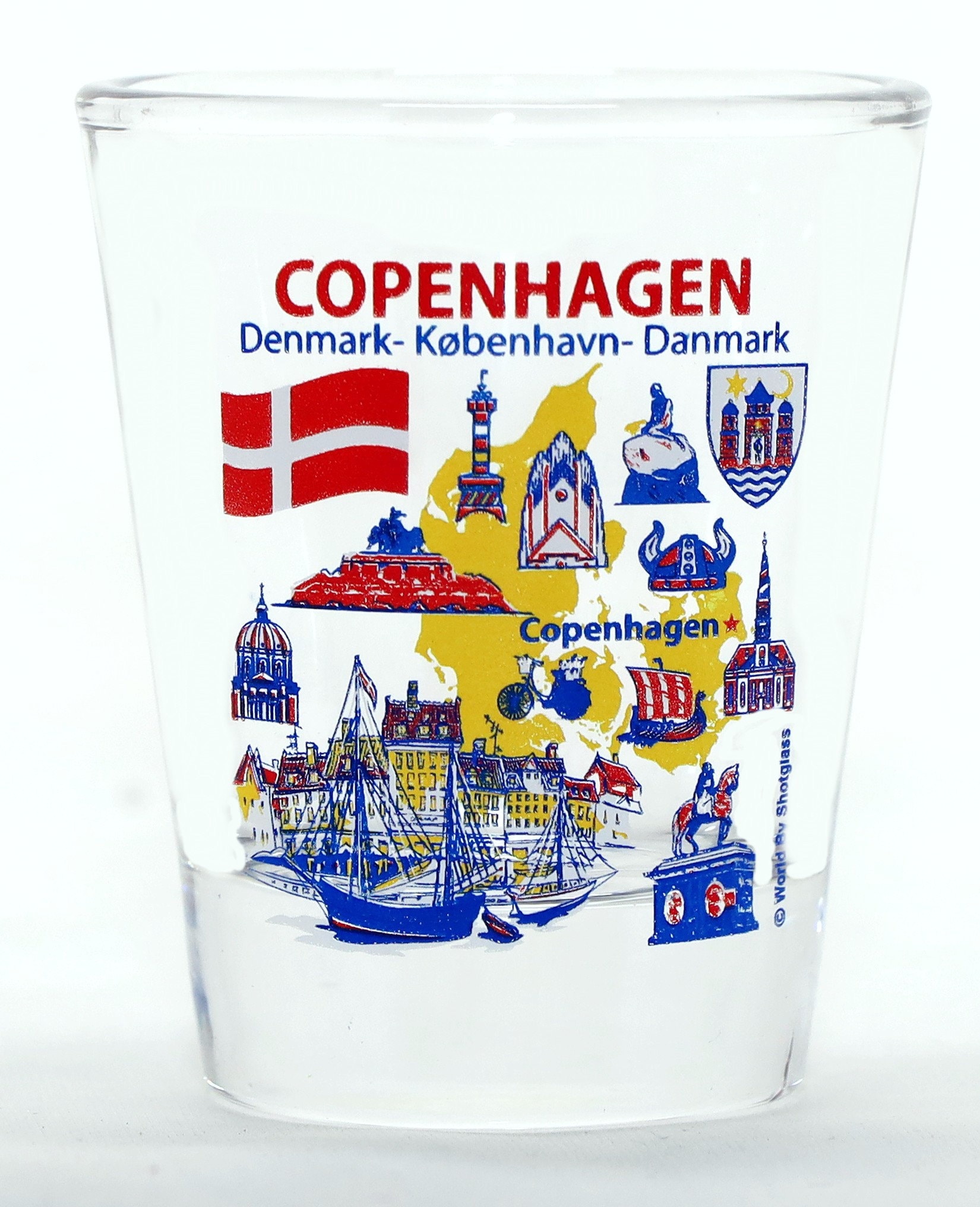 Copenhagen Denmark Landmarks and Icons Collage Shot Glass - Etsy