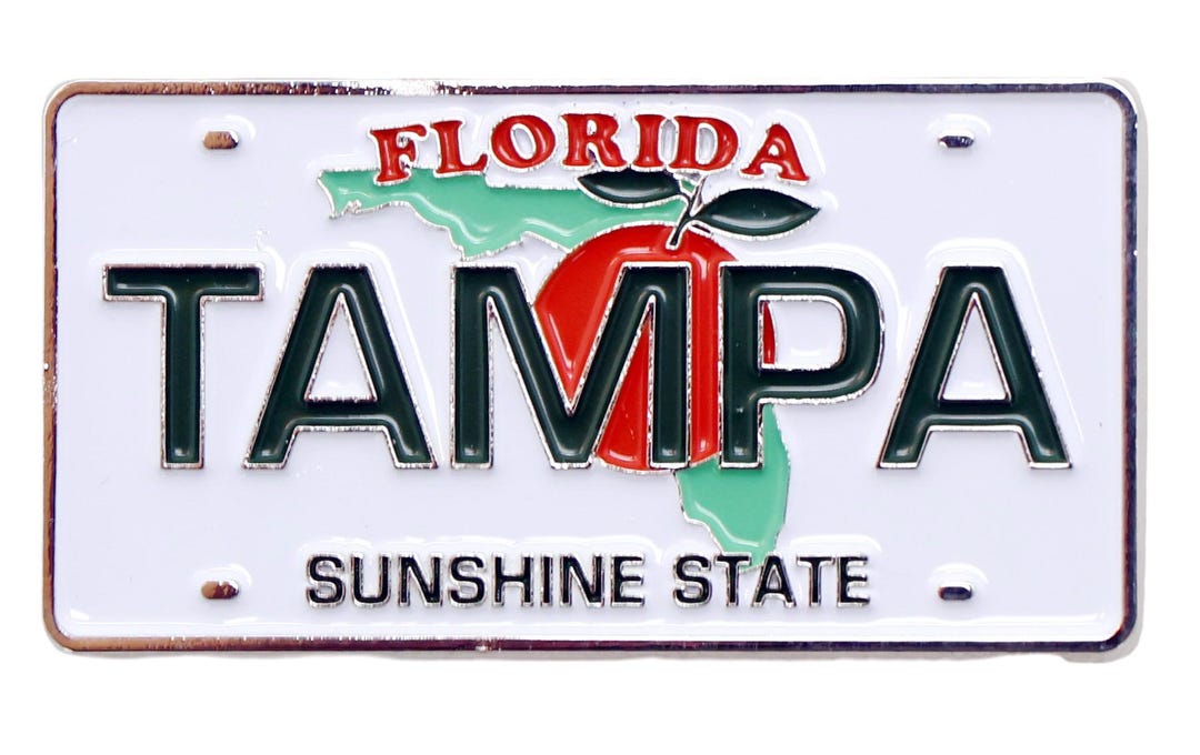 Tampa Florida License Plate Rectangular Metal Magnet 2.25" X 1.25" - Etsy