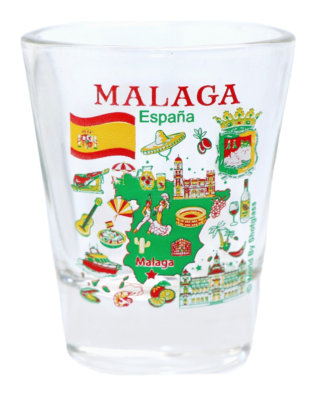 Malaga Spain Great Spanish Cities Collection Shot Glass - Etsy
