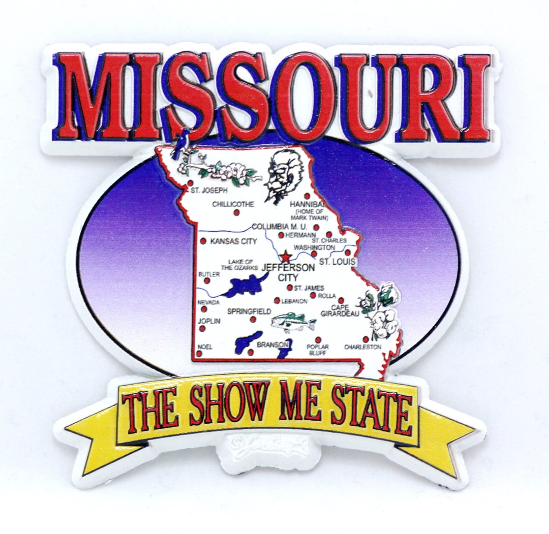 Missouri State Elements Map Fridge Collectible Souvenir Magnet - Etsy